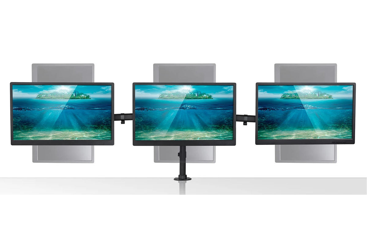 Mount-It Fully Adjustable Triple Computer Monitor Desk Mount – Ergo ...