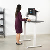 Vivo 60" Wide Standard Electric Adjustable Standing Desk- White Frame ...